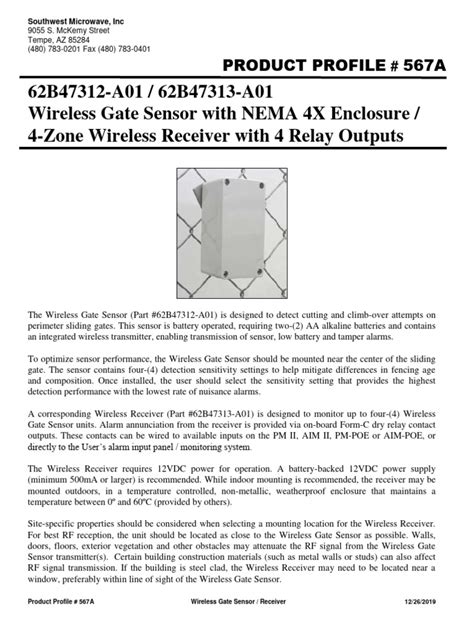 567a wireless gate sensor en download free pdf wireless sensor