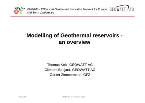 Pdf Modelling Of Geothermal Reservoirs An Overview Dokumen Tips
