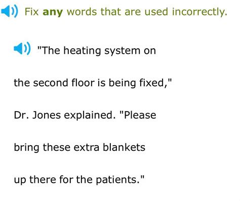 Solved Fix Any Words That Are Used Incorrectly The Heating System On