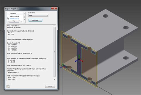 How To Find Materials Using Inventor Region Properties