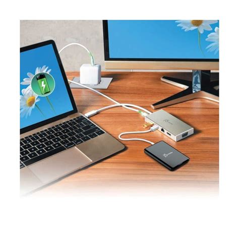 J Create JCD In Dual Display Docking Station With HDMI VGA USB USB Type C