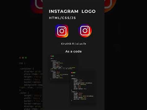 Custom Creating Instagram Logo using Html CSS Видео