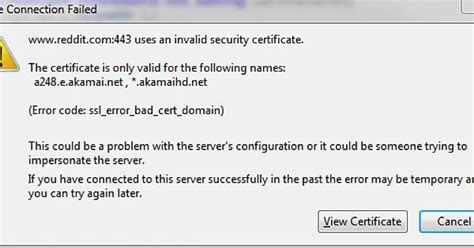 Ssl Cert Error In Conjunction With Everywhere Imgur