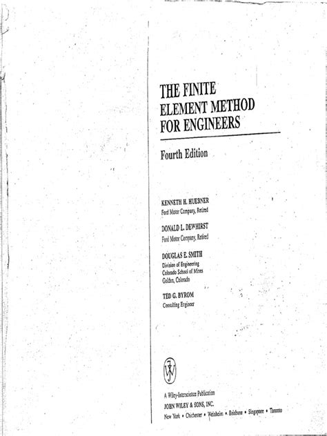 The Finite Element Method For Engineers Pdf