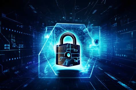 Cybersecurity And Privacy And Protect Data Concept Generative Ai Stock Illustration