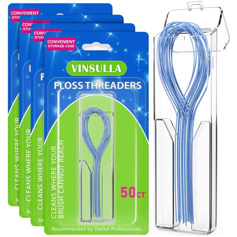 Dental Floss Threader For Braces Bridges And Implants 200pcs 4 Pack 025m Perfect For Oral