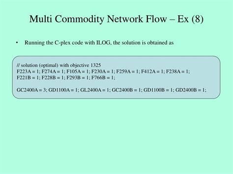 ppt solving fleet assignment problem with multicommodity network flow model powerpoint