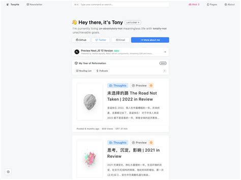 Tony By Ttttonyhe A Html Template Built At Lightspeed