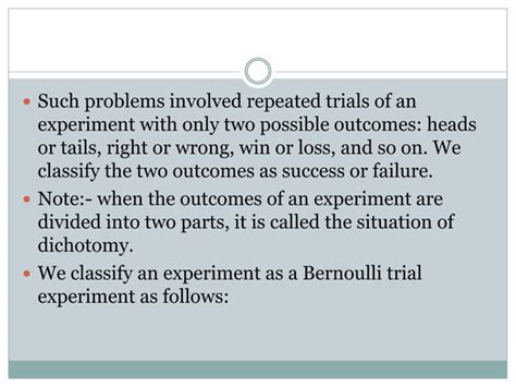 Moment Generating Function And Bernoulli Experiment Ppt