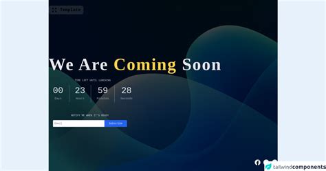 6 free tailwind coming soon pages for your project