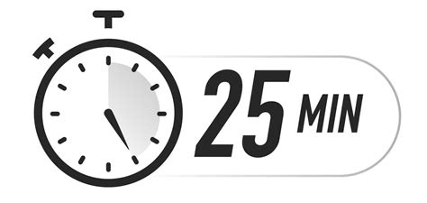 Timer Icon 25 Minutes Vector Black Color 25661669 Vector Art At Vecteezy