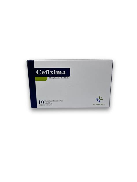 Cefixima 400 Mg X 10 Tab Farmamed Droguerías Ciccorp