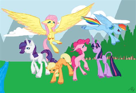 Main Six Mlp Au By Fluffunicorn On Deviantart