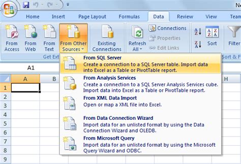 Techcohere Microsoft Office Excel Connect To Sql Server