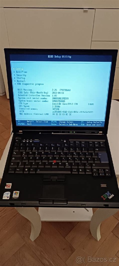 Ibm T60p Type 2008 Celkem Zachovalý Intel Core 2 1gb Ram Praha 5 Bazoš Cz