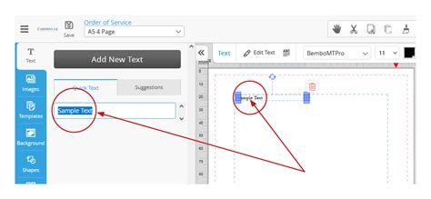 how to add text