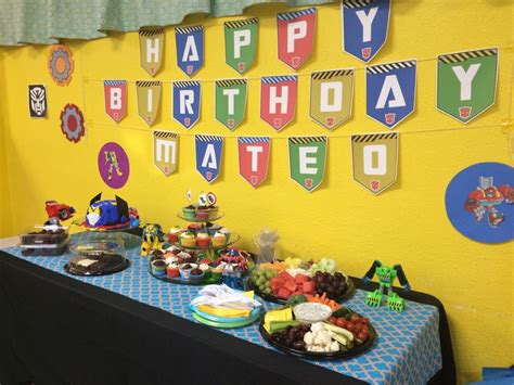 Transformer Rescue Bots Birthday Banner From Esty Optimus Prime Cake I