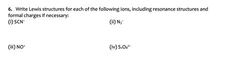 Write Lewis Structures For Each Of The Following