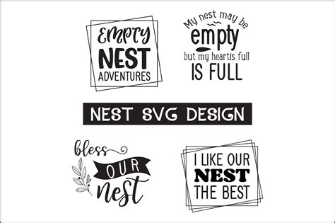 Nest Svg Design 5 Graphic By Mninishat · Creative Fabrica