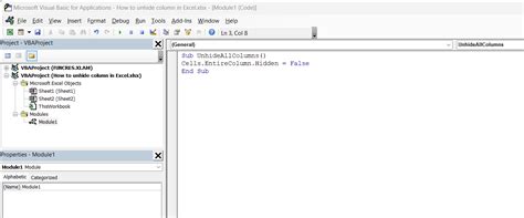 How To Unhide Column In Excel Step By Step Guide Myexcelonline