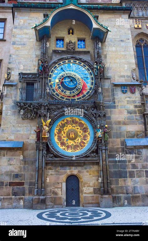 Famous Medieval Astronomical Clock At The Old Town Hall Tower Built In