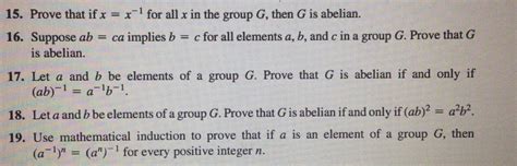 Solved Prove That If X X For All X In The Group G Then Chegg Com