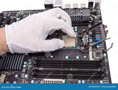 Electronic Collection Installation Of Processor Stock Image Image Of Business Connection