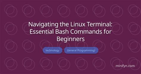 Navigating The Linux Terminal Essential Bash Commands For Beginners