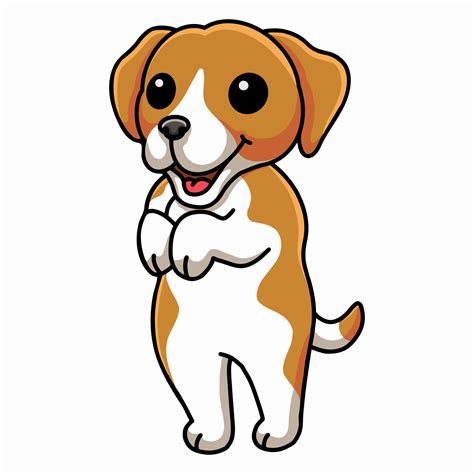 Desenho De Cachorro Beagle Bonitinho Em Pé 15380720 Vetor No Vecteezy