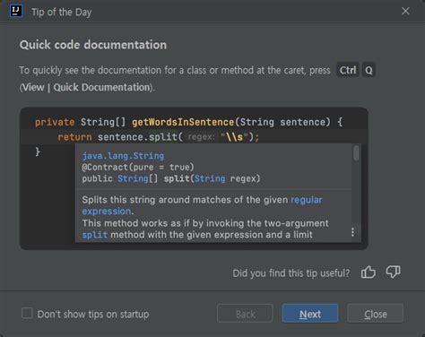 Tip Of The Day Intellij Quick Code Documentation
