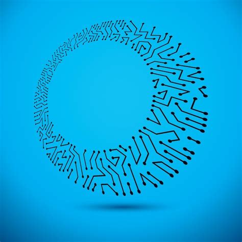 Premium Vector Technology Communication Cybernetic Element Vector Abstract Illustration Of