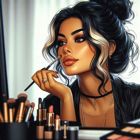 Pretty Girl Doing Her Makeup By Flnestart On Deviantart