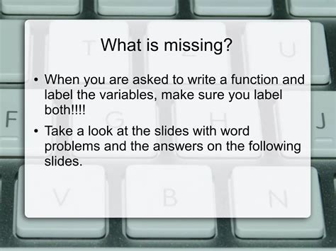 Function Word Problems ODP