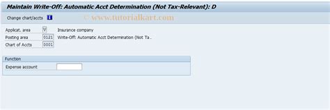 Fqz04a Sap Tcode Fi Ca Write Off Account Determination