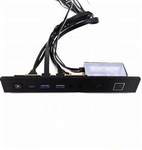 Computer Case Front Panel Dual USB 3 0 Port Power Switch Type C Reset Switch LED Audio I O Mount
