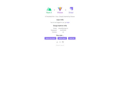 Vitesse Nuxt Strapi By Kuizuo A Nuxt Template Built At Lightspeed