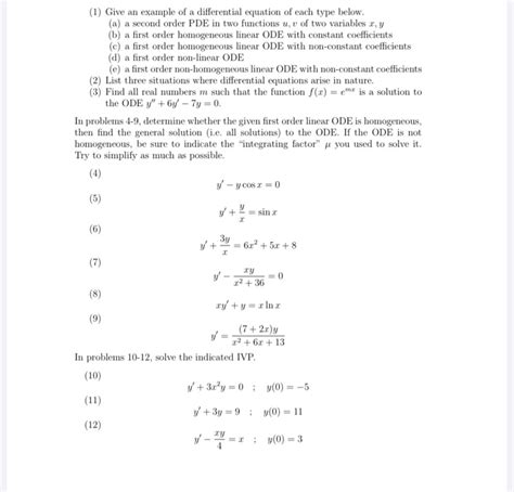 Solved Exercise Solve The Following Linear First Order Pde 40 Off