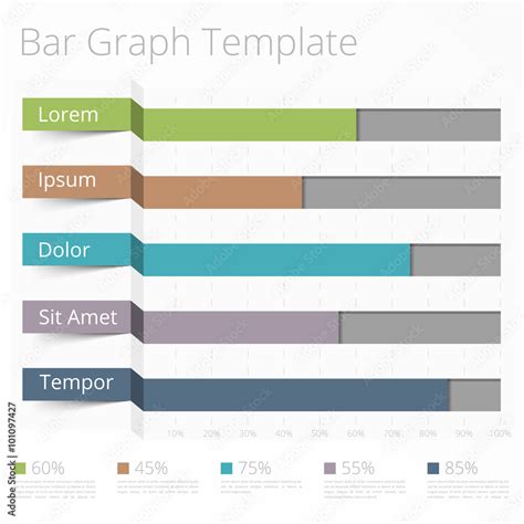 Horizontal Bar Chart Stock Vector Adobe Stock