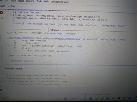 Typeerror Order Must Be Str Not Int Convolutional Neural Networks
