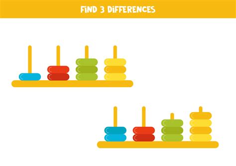 Find 3 Differences Between Two Cute Cartoon Counting Frames 44751541