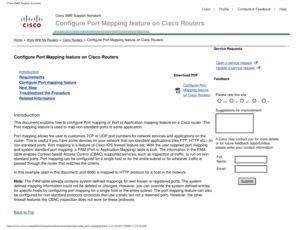 Fillable Online Configure Port Mapping Feature On Cisco Routers Fax Email Print PdfFiller