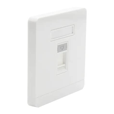 Flat Uk Type Faceplate 8686mm Dual Ports Abs Ul94v 0 Faceplate And