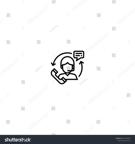 Customer Service Outline Icon Illustration Vector Stock Vector Royalty Free 1682748091