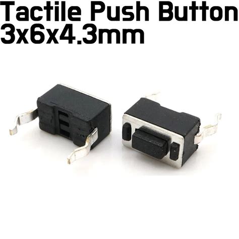 2pin 3x6x4 3 Mm Tactile Switch Push Button Panel Pcb Epartners