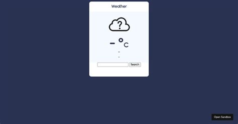 Weather Forked Codesandbox Weather Forked Codesandbox