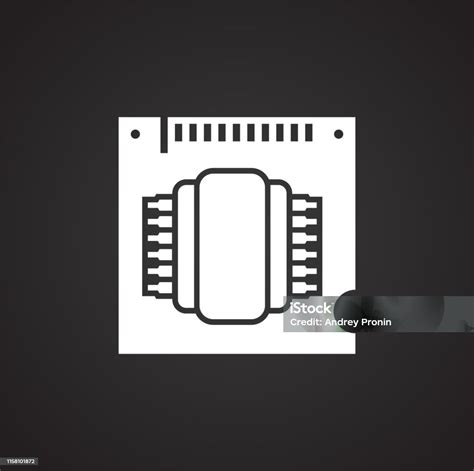 그래픽 및 웹 디자인배경에 컴퓨터 칩 관련 아이콘 간단한 그림 웹 사이트 버튼 또는 모바일 앱에 대한 인터넷 개념 기호입니다