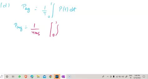 Calculate The Following For The Periodic Waveform Ft 1 Cos Wt A