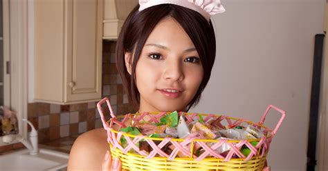 Tsubasa Akimoto Japanese Gravure Idol Sexy Servant Dress Fashion Photo