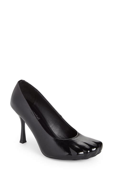 Vince Camuto Saventia Patent Leather Pointed Toe Translucent Flared