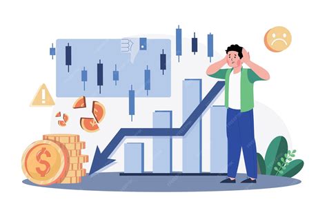 Premium Vector Stock Market Analysis Illustration Concept On White